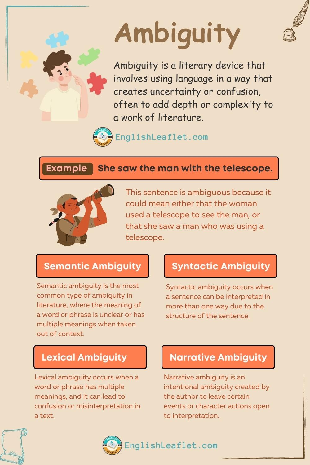 Ambiguity Literary Device 4 Types Are Semantic Syntactic Lexical And Ambiguity Literary Device 4 Types Are Semantic Syntactic Lexical And