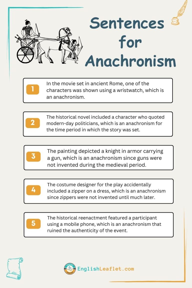Anachronism in Literature | Sentences for anachronism - EnglishLeaflet