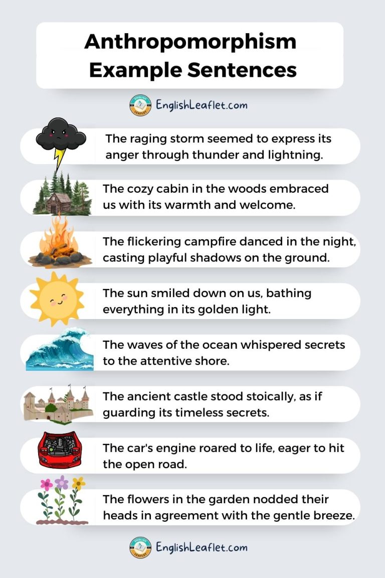 Anthropomorphism Examples in Literature & Sentences - EnglishLeaflet