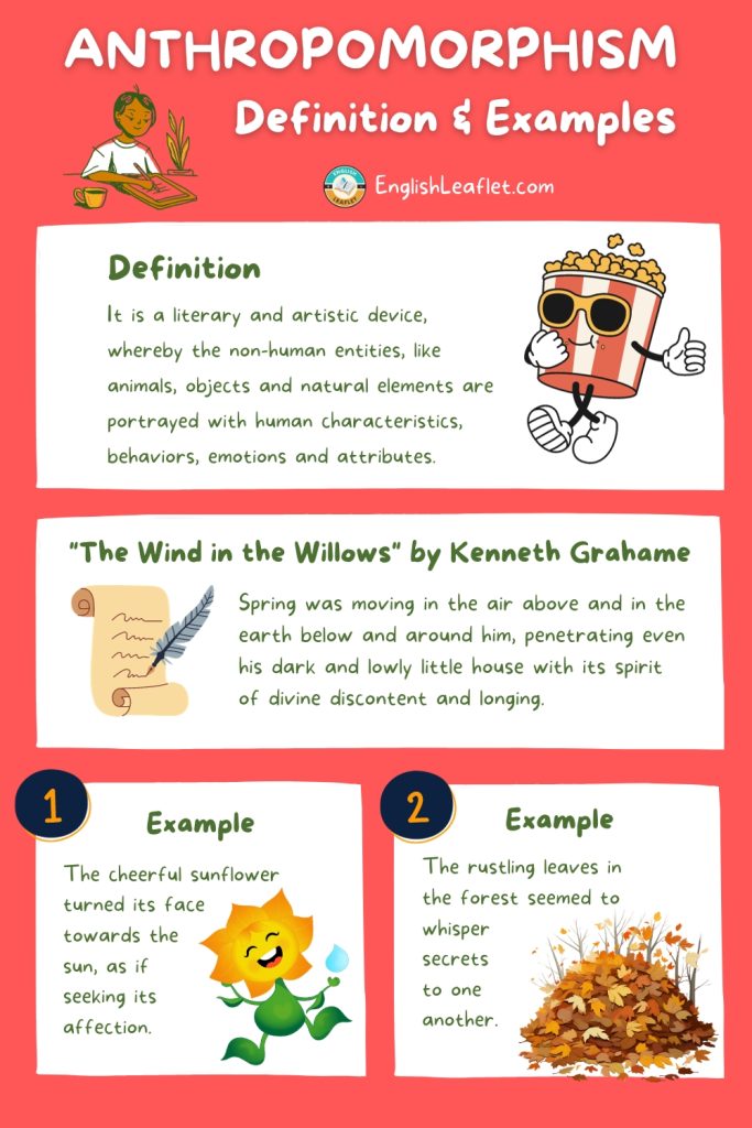 Anthropomorphism Examples in Literature & Sentences - EnglishLeaflet