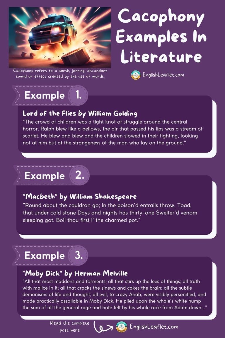 What is Cacophony? Examples in Literature & Types - EnglishLeaflet