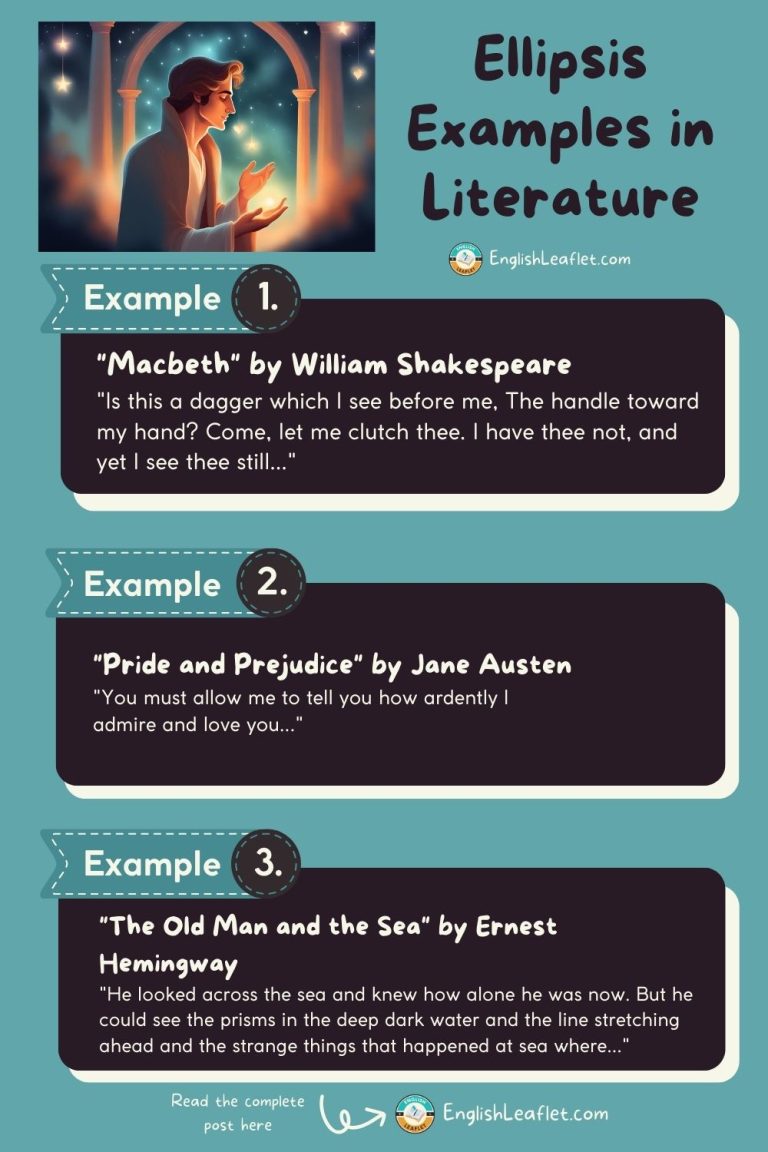 Ellipsis Examples (in literature & sentences) - EnglishLeaflet