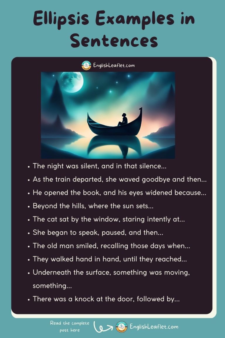 Ellipsis Examples (in literature & sentences) - EnglishLeaflet