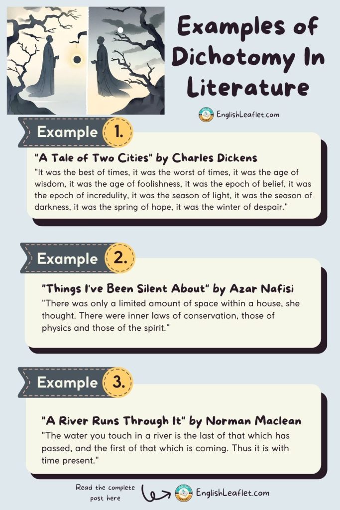 Examples of Dichotomy In Literature - EnglishLeaflet