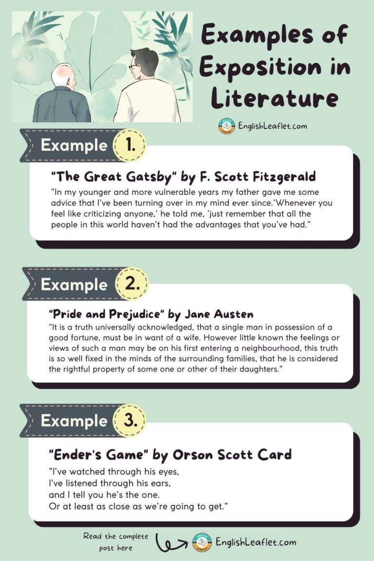 Examples Of Exposition In Literature - EnglishLeaflet