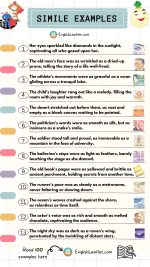 100 Simile Examples in Sentences - EnglishLeaflet