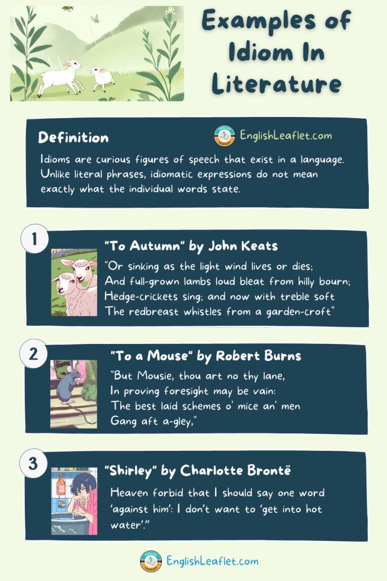 Examples of Idiom in Literature - EnglishLeaflet