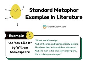 Standard Metaphor Examples In Literature - EnglishLeaflet
