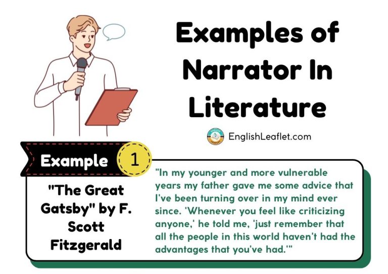 Narrator In Literature (Examples & Types) - EnglishLeaflet