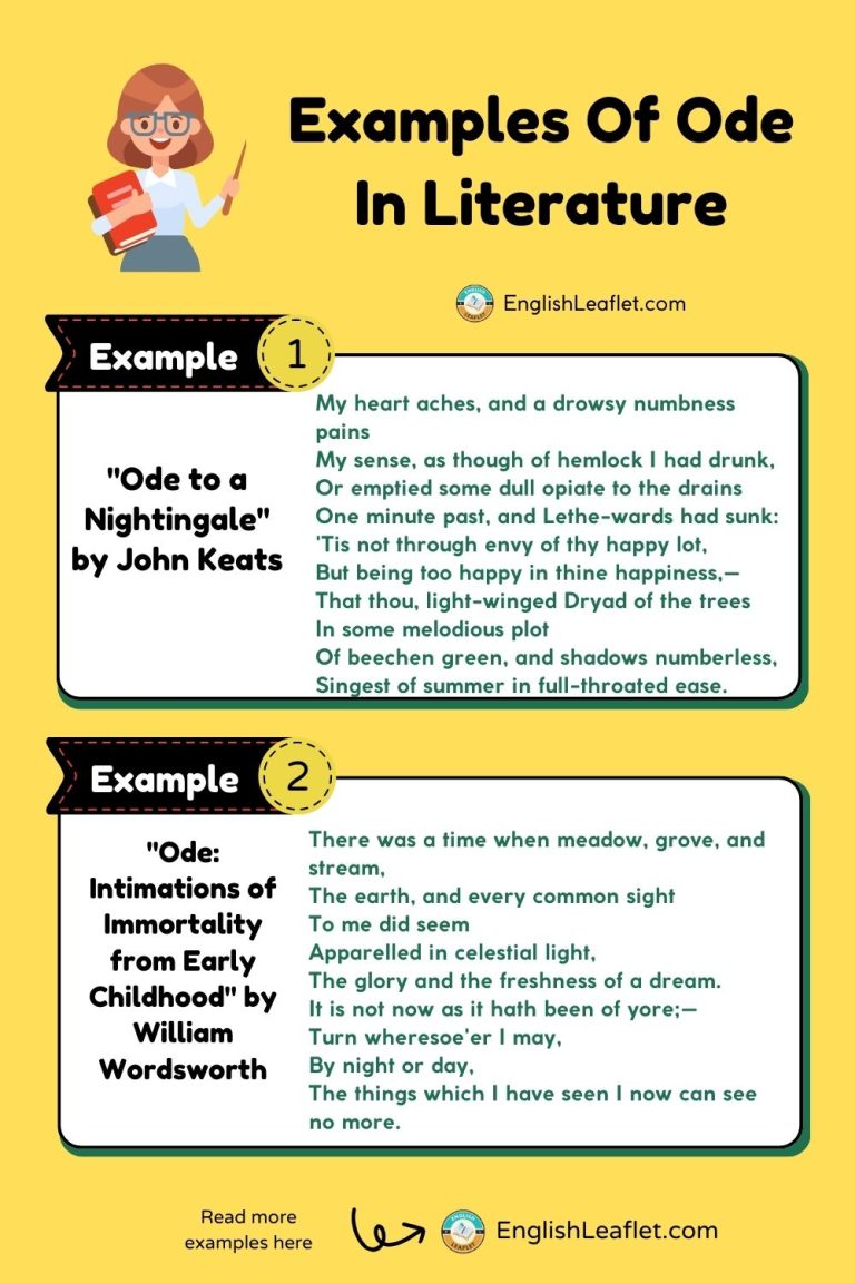 Ode In Literature (Examples & Functions) - EnglishLeaflet