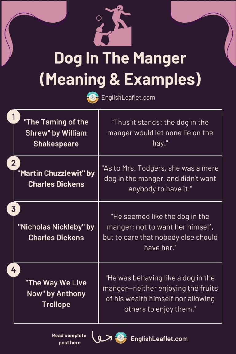 Dog In The Manger (Meaning & Examples in Literature) - EnglishLeaflet