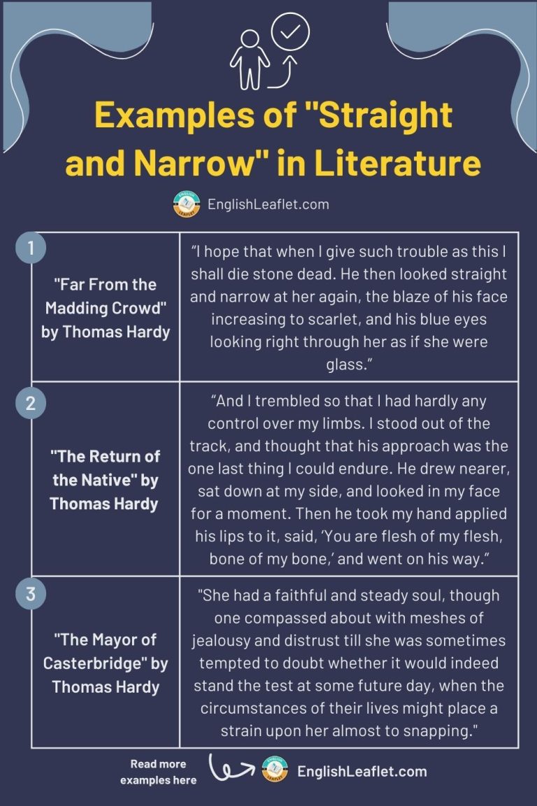 Strait and Narrow (Meaning, Sentences & Examples in Literature ...