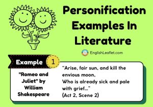 Personification Examples In Literature With Explanation - EnglishLeaflet
