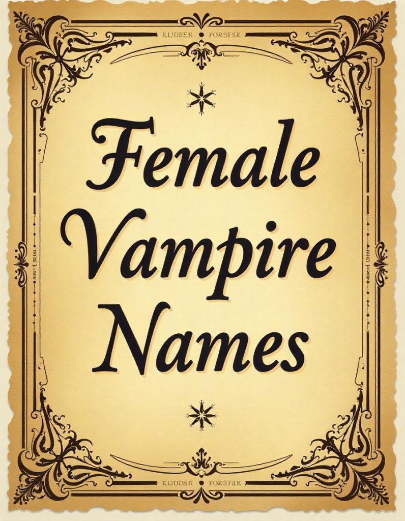 Best 15 Female Vampire Names That Exude Power & Mystery - EnglishLeaflet