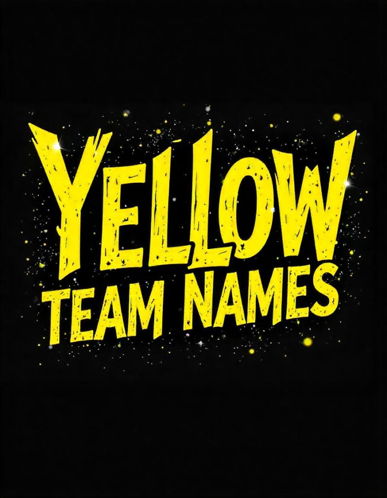 15 Best Yellow Team Names to Inspire Your Group - EnglishLeaflet