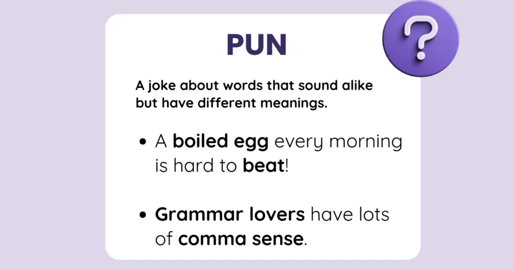 Pun Examples Figures of Speech – Best List With Meanings